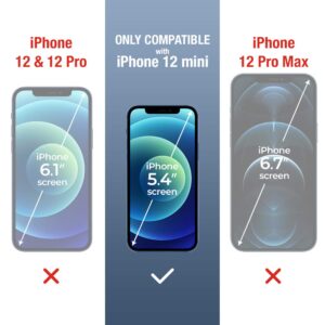 FlexGear Case for iPhone 12 Mini with 2X Glass Screen Protectors [Full Protection] - Crystal Clear