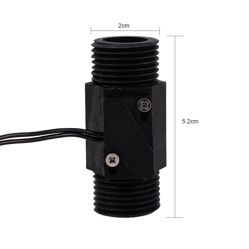 Flow Switches Water Sensor Switch Water Flow Switch, Vertical/Horizontal Water Sensor AC 220V, Plastic Magnetic Water Flow Control Sensor with G1/2" (BSP) Pipe for Electric Water Heater