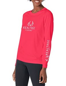 staghorn ladies realtree fishing long sleeve tee, pink lavender, xxl