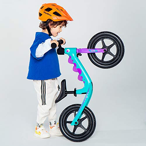 Royalbaby RAWR Kids Balance Bike for Toddlers Boys Girls, 12 Inch Wheels Lightweight Magnesium Frame, 2 to 4 Years Children Training Bicycle Teal