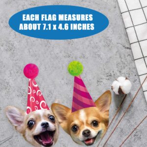 Chihuahua Dog Birthday Garland, Funny Chichi Portraits Party Decor, Dog Face Bunting Banner