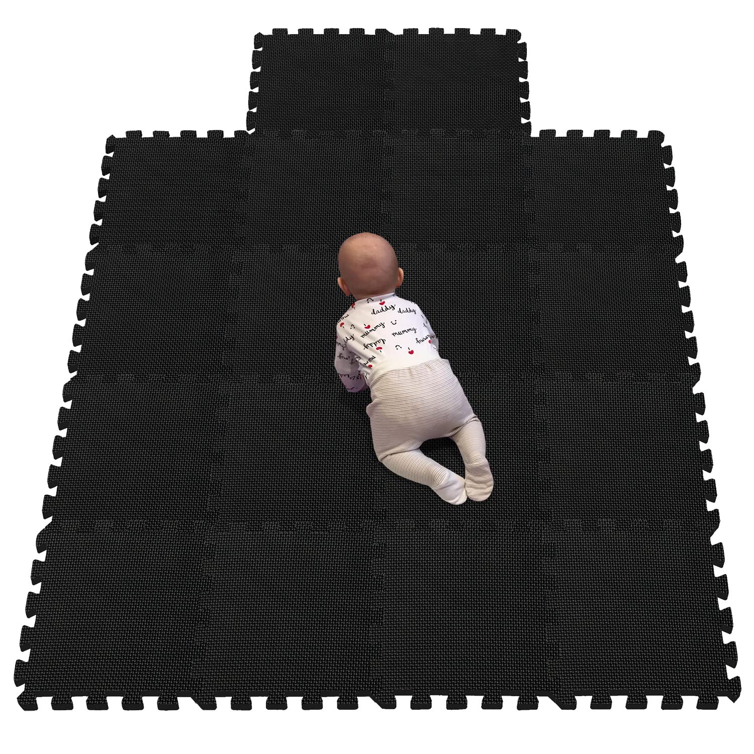 YIMINYUER Baby Playmats Floor Gyms Puzzles Jigsaw Puzzle Play mats Floor Exercise mats Frame,Fitness Yoga mats Play mat Crawling mat Flooring Black R04G301018