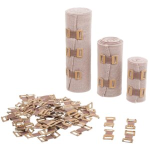 Elastic Bandage Clips Bandage Wrap Clips Stretch Metal Clips with Plastic Storage Box Replaceable Wrap Clips for Various Types Bandages (50 Pieces)