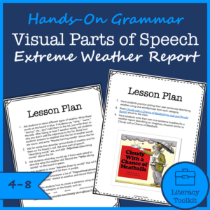 visual parts of speech and making sentences hands-on grammar lesson