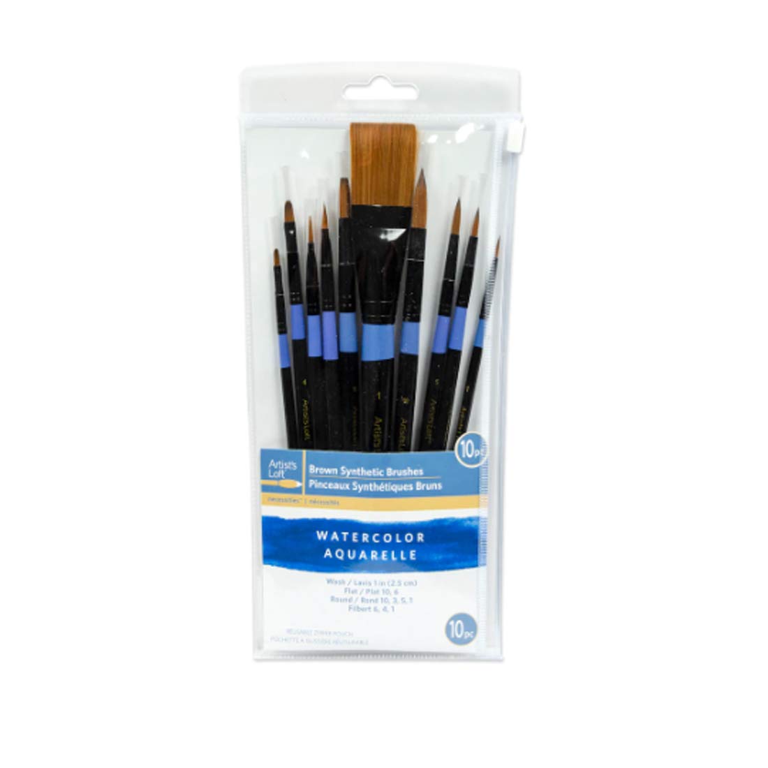 Brushes Necessities Brown Synthetic Watercolor by Artist's Loft