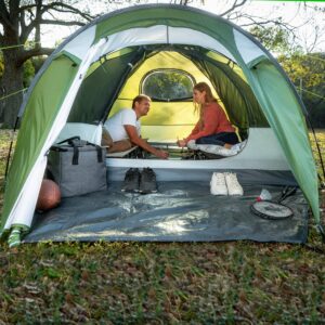 MOON LENCE Outdoor Camping Tent 3 to 4 Person Tent with Screen Room Double Doors & Double Layer Waterproof Design 2000MM