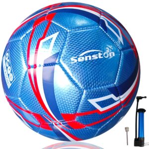 senston soccer ball size 5 for kids and adult training ball official match football balls with pump