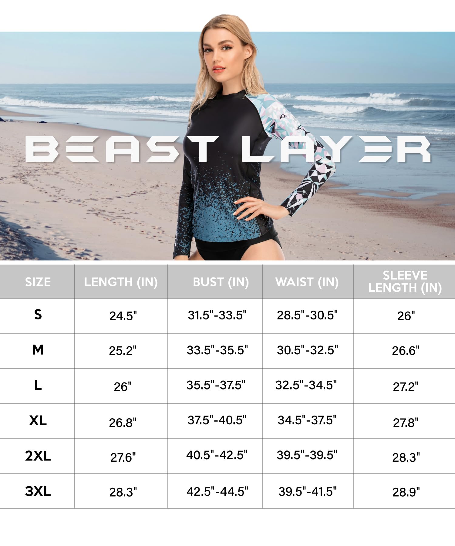 HUGE SPORTS Women's Rash Guard Long Sleeve Sun Protection UPF 50+ Swimwear Shirts Beast Series Quick Dry Swimsuit Top Rash Vest(Lion,L)