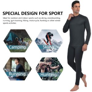 qualidyne Thermal Underwear for Men Long Johns Mens with Fleece Lined, Base Layer Men Cold Weather Top Bottom