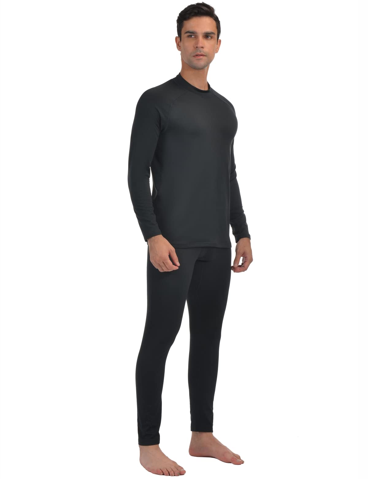 qualidyne Thermal Underwear for Men Long Johns Mens with Fleece Lined, Base Layer Men Cold Weather Top Bottom