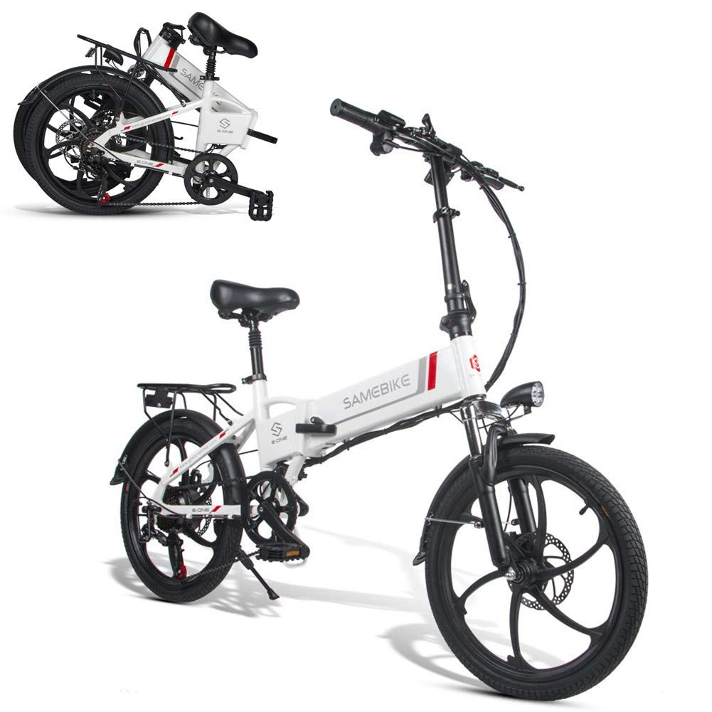 20" Folding Electric Bike for Adults,350W Electric Bicycle City Ebike Electric Bicycles for Adults with 48V 10.4AH Removable Battery, Shimano 7-Speed Electric Commuter Bike 20LVXD30 for Men Women