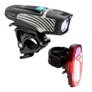 niterider lumina 1000 boost front bike light sabre 110 rear bike light combo pack- led usb rechargeable bicycle headlight water resistant mountain road city commuting cycling safety