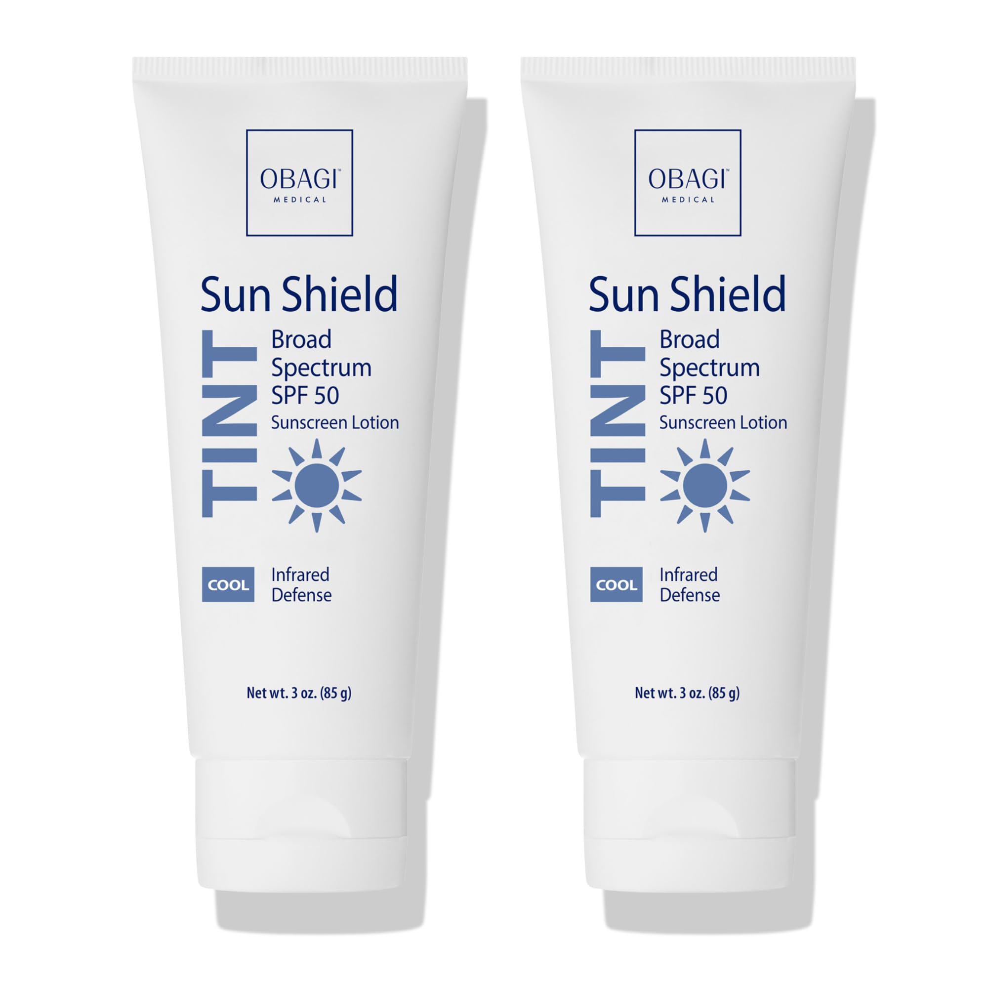 Obagi Sun Shield Tinted Sunscreen – Broad Spectrum SPF 50 Protection from the Sun – Cool Tint – 2 Pack, 2 * 3 oz