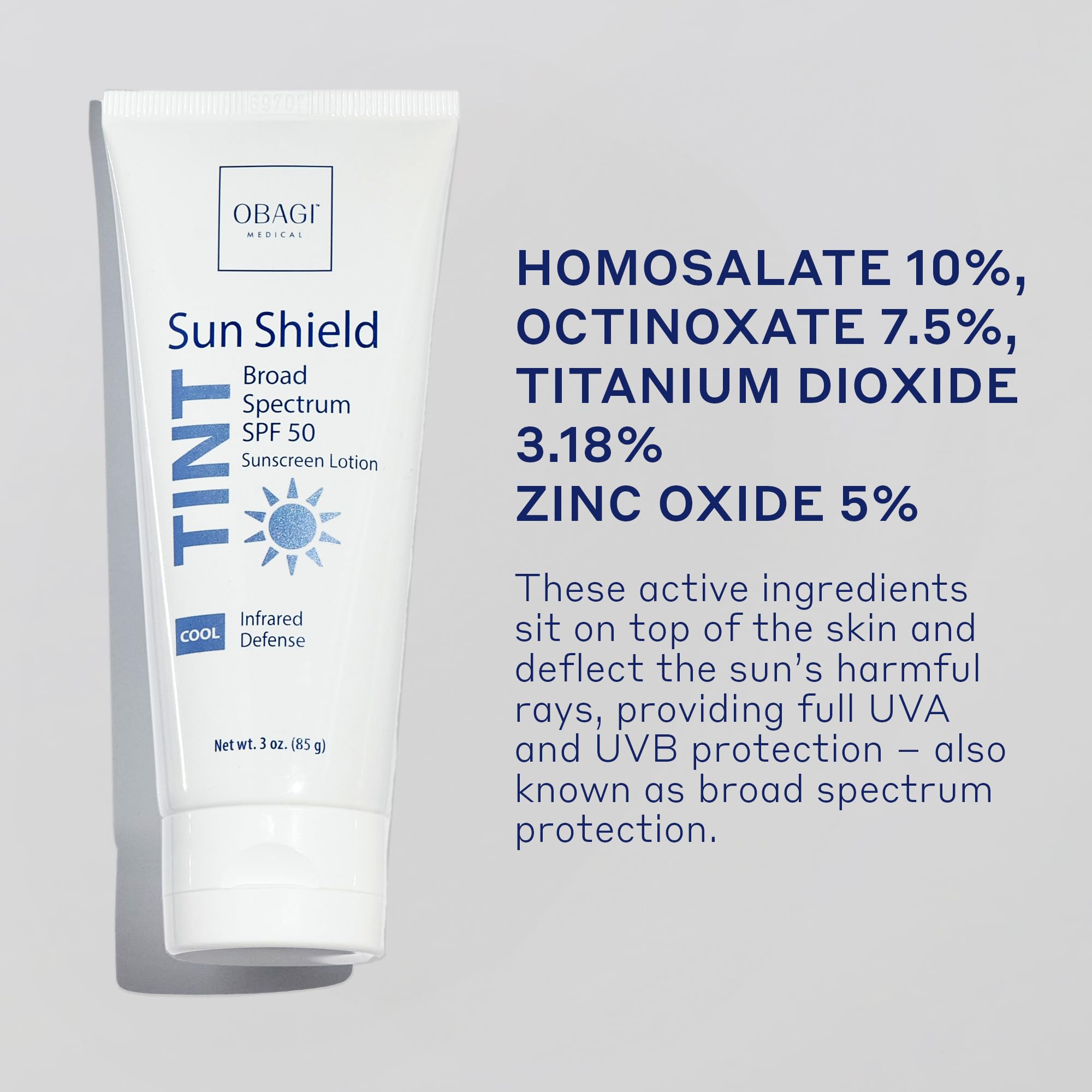 Obagi Sun Shield Tinted Sunscreen – Broad Spectrum SPF 50 Protection from the Sun – Cool Tint – 2 Pack, 2 * 3 oz