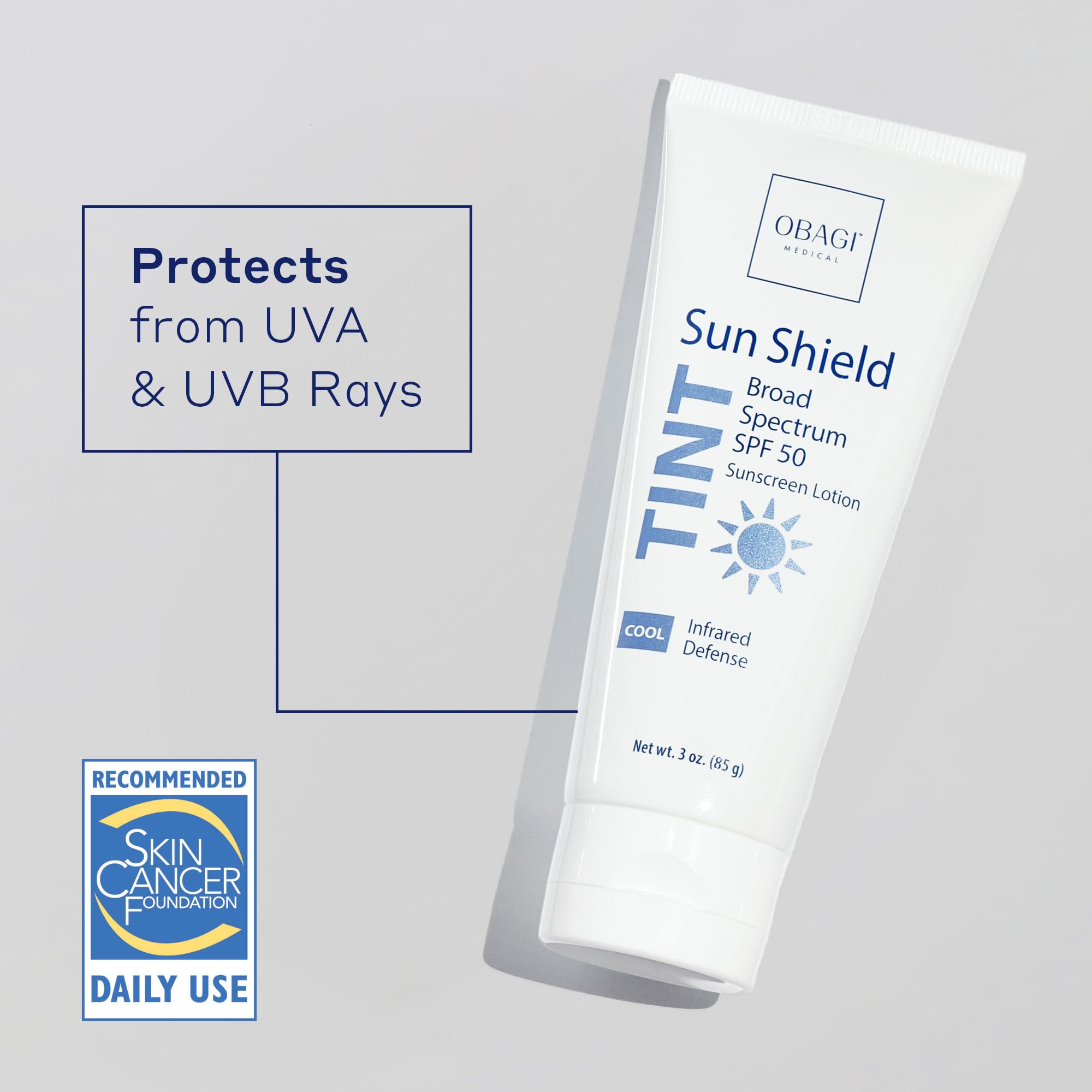 Obagi Sun Shield Tinted Sunscreen – Broad Spectrum SPF 50 Protection from the Sun – Cool Tint – 2 Pack, 2 * 3 oz