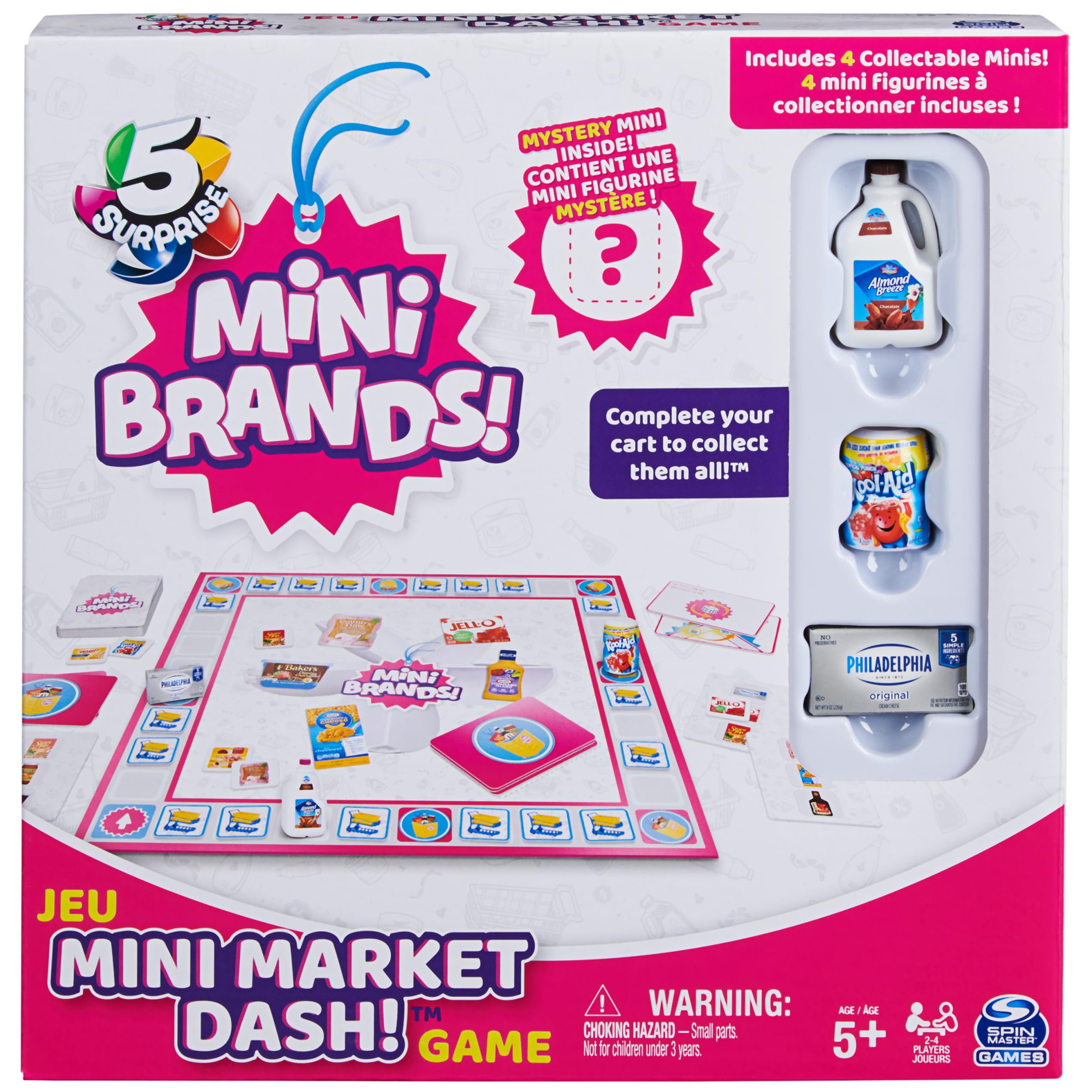 Mini Brands Mini Market Dash Food Game, for Families and Kids Ages 5 and Up