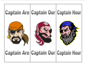 pirate homophones: are, our, hour