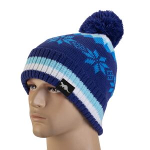 OTTER Waterproof, Windproof, Breathable - Beanie Hats Suitable for All Activities in All Weather Conditions Hat in 7 Colours (White & Blue)