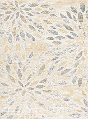 Unique Loom Sumter Collection Area Rug - Rhett (9' x 12' Rectangle, Yellow/ Gray)