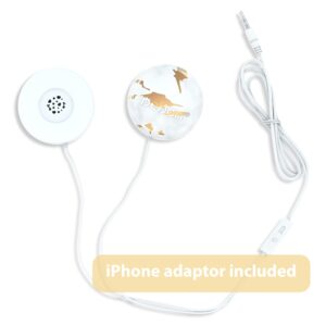 Baby Bump Headphones Marble Deluxe, Plays and Shares Music, Sound and Voices to The Womb, Prenatal Speaker, Including bebon Tunes APP (Marble Gold)