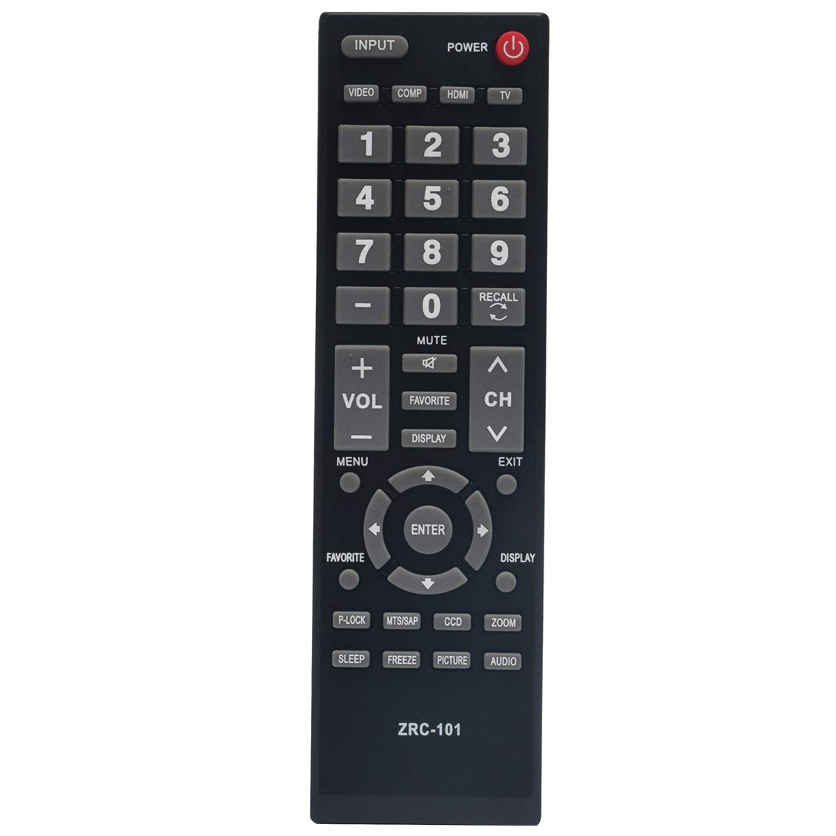 ZRC-101 Replacement Remote Control Applicable for Insignia LCD TV NS-LCD15-09 NS-LCD37-09 NS-LCD26-09 NS-LCD22-09 NS-LCD32-09 NS-LCD19-09 NS-LCD19-09CA