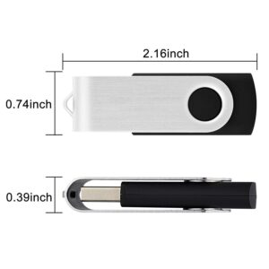 KEXIN 20 Pack 8GB Flash Drive 8G Bulk USB Thumb Drive USB Stick Jump Drive USB 2.0 Flash Drive with Led Indicator, Black