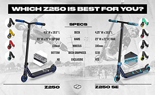 Fuzion Z250 Pro Scooters - Trick Scooter - Intermediate and Beginner Stunt Scooters for Kids 8 Years and Up, Teens and Adults – Durable, Smooth, Freestyle Kick Scooter for Boys and Girls (Gold)