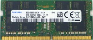 32gb ddr4 3200mhz pc4-25600 1.2v 2rx8 260-pin sodimm laptop ram memory module m471a4g43ab1-cwe…