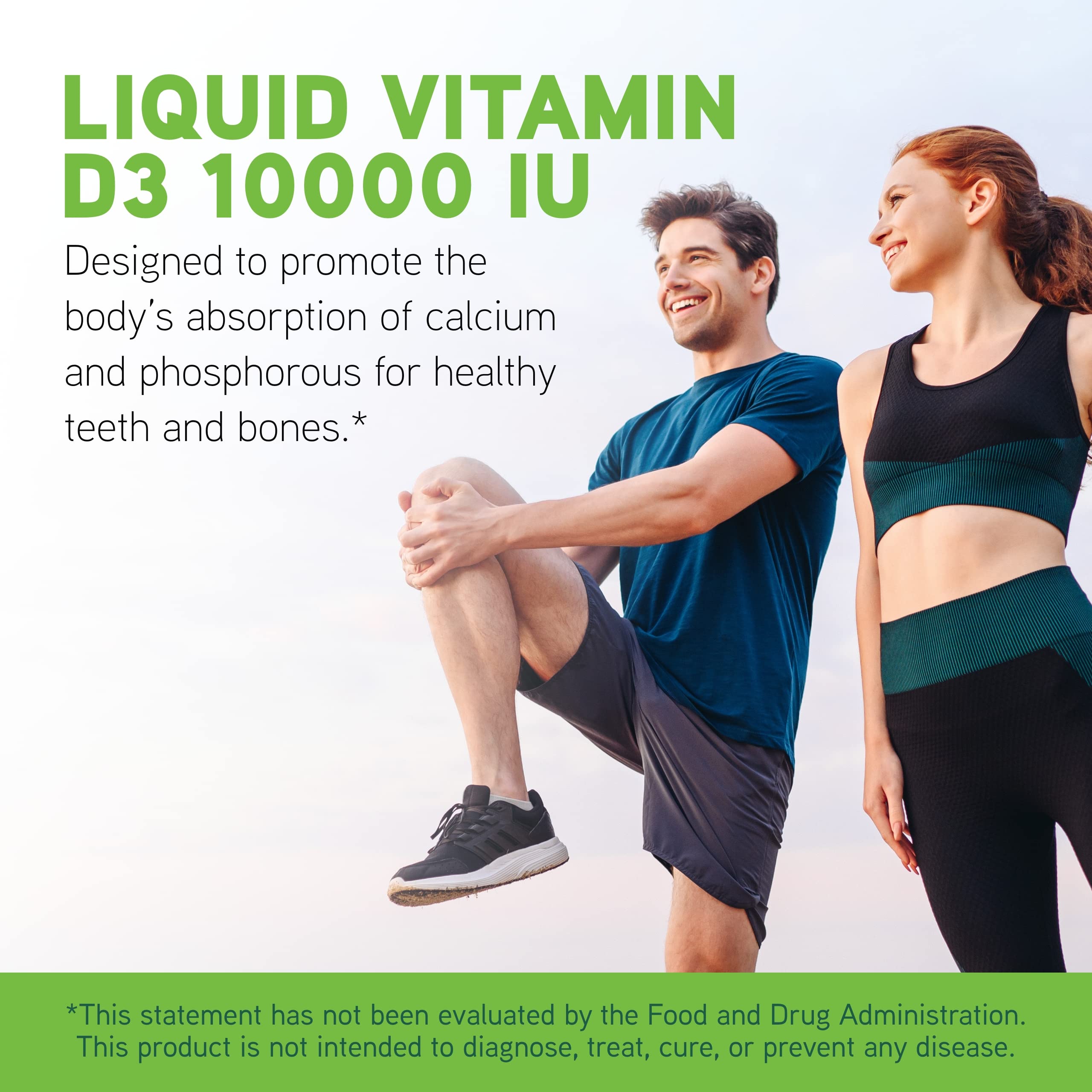 DAVINCI Labs Liquid D3 10,000 IU - Helps Support Bone Health, Immune Support & Heart Health with Vitamin D3 - Gluten Free & Vegetarian - 1 Fl Oz (30 Servings)