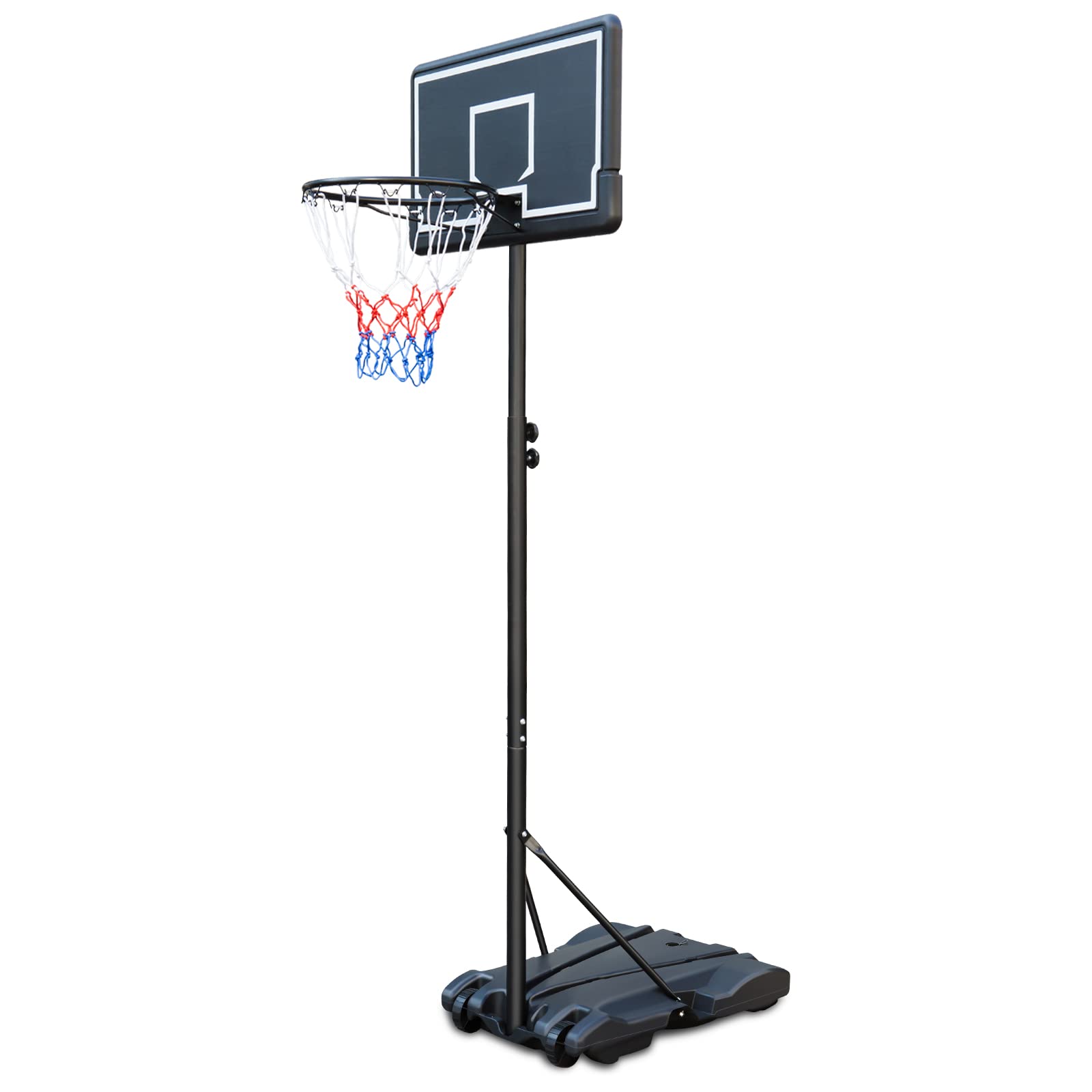 aokung Portable Adjustable Height 5.4ft - 7ft Basketball Hoop Backboard Stand and Rim for Kids Youth w/Wheels Basketball Goal Game Play Set Indoor/Outdoor