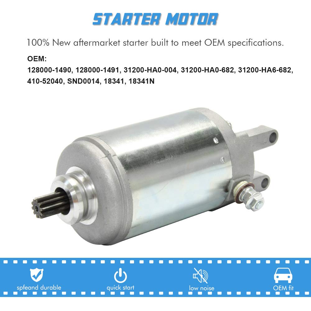 Starter Motor Replacement for Honda ATV ATC TRX 250 ATC250 TRX250 Big RED 1985-1986 Replaces 128000-1490 128000-1491 31200-HA0-004 31200-HA0-682 31200-HA6-682