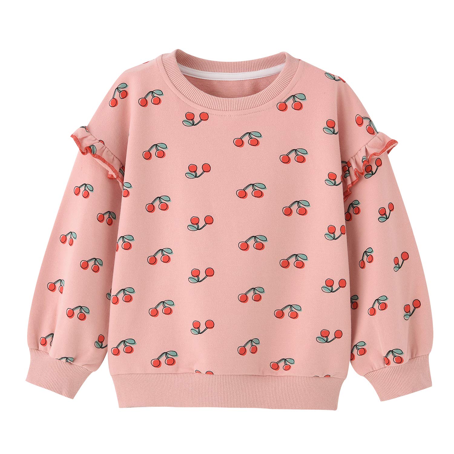 BINIDUCKLING Toddler Sweater Girl Clothes 4T Cherry Pink