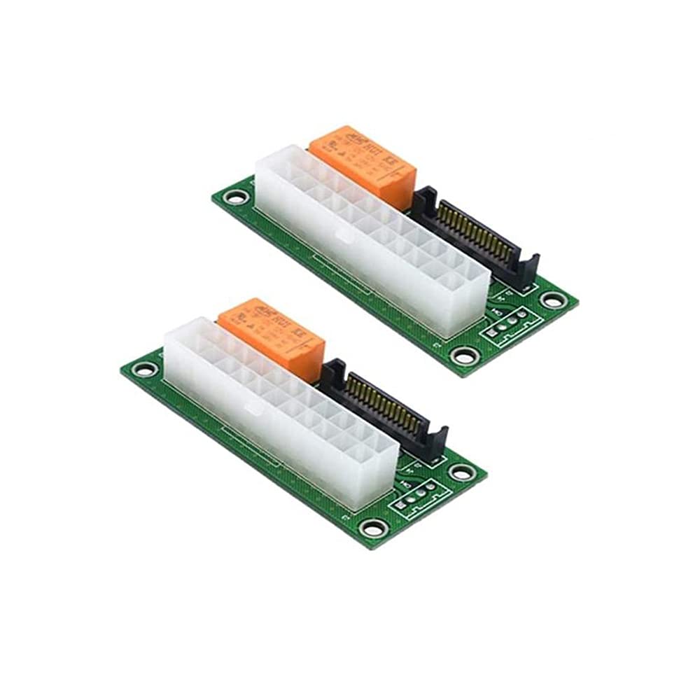 Thsion Multiple Power Supply Adapter Sync Start Card Dual PSU Connector Jumper Connector with Sata 2 Pack