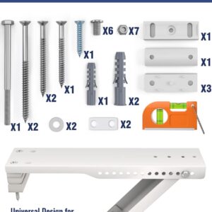 LuckIn Window Air Conditioner Support Bracket, Universal for 5,000-12,000 BTU AC Units, Up to 85lbs, Adjustable Extender Leg & Megnetic Spirit Level, 2-Pack