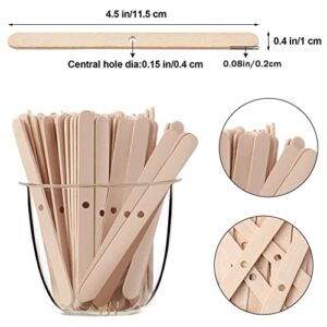 Wooden Candle Wick Holders Pack of 150pcs Wick Centering Devices Candle Wick Bars for Candle Making … (4.5inch - 150pcs)