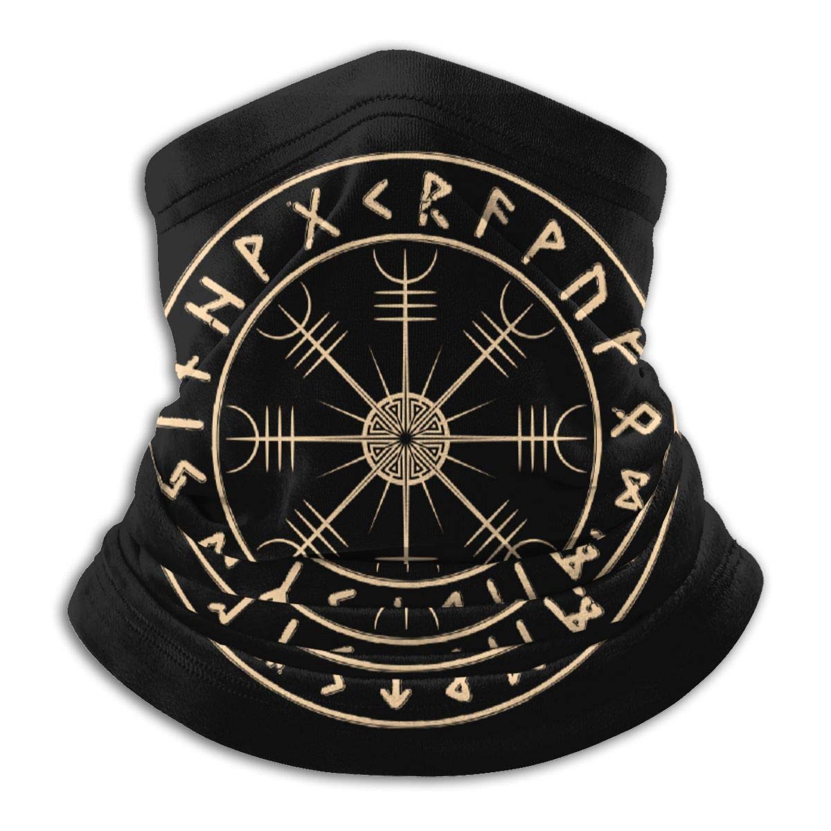 Rajfoo Bandana Neck Gaiter Sacred Geometry Viking Rune Cycling Balaclava Face Scarf Mask For Man Women