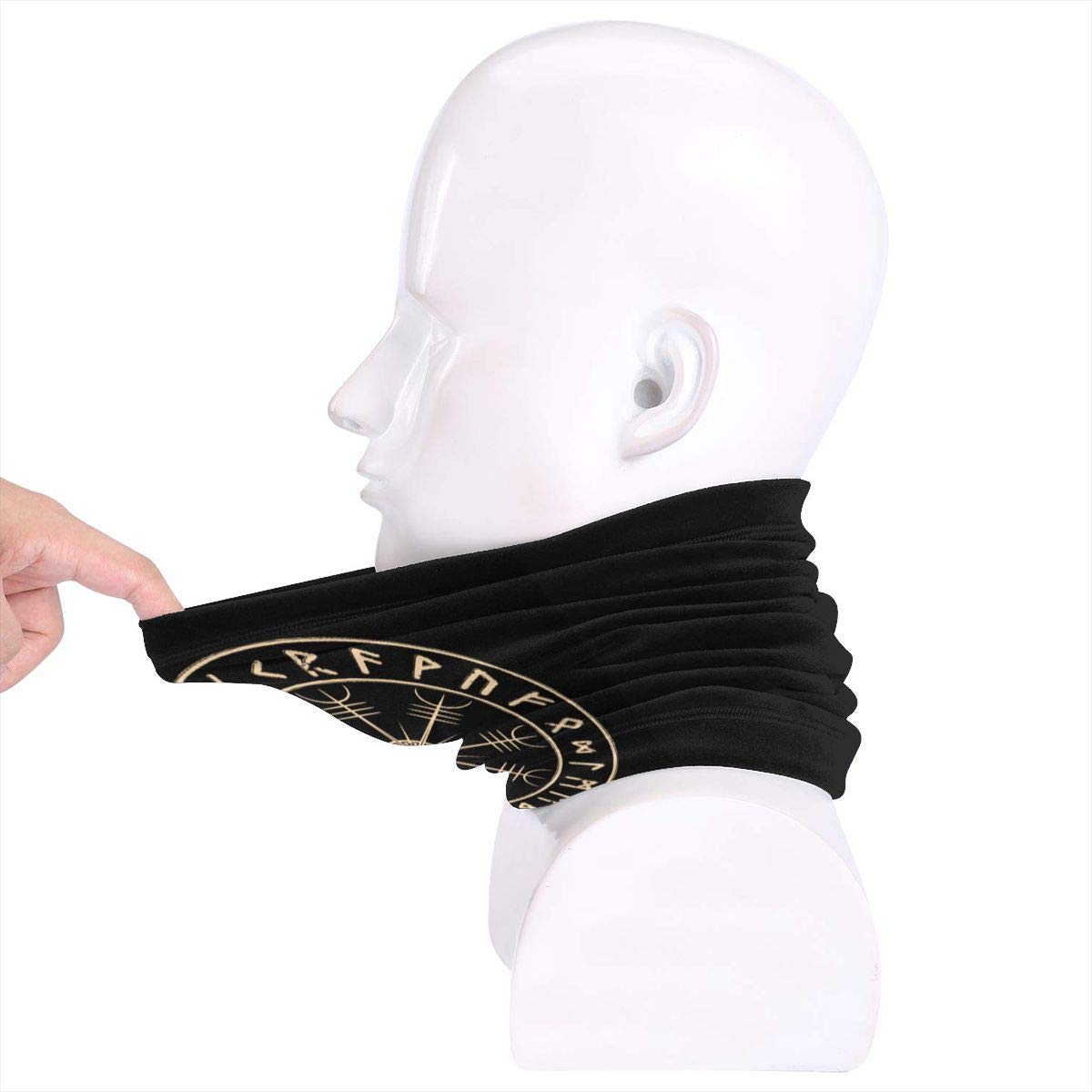 Rajfoo Bandana Neck Gaiter Sacred Geometry Viking Rune Cycling Balaclava Face Scarf Mask For Man Women