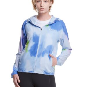 Champion womens Sport Woven Full-zip Zip Jacket, Multi Wash Cloud Candid Blue, X-Small US