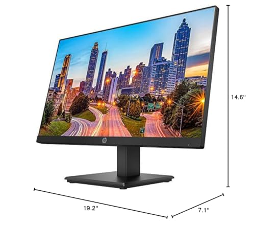 HP P224 21.5 Inch Monitor 2-Pack, FHD 1920 x 1080, LED Backlit, IPS, Vesa Compatible, Anti-Glare, Tilt (HDMI, VGA and DisplayPort) for Home and Office