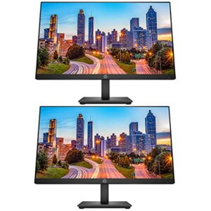 hp p224 21.5 inch monitor 2-pack, fhd 1920 x 1080, led backlit, ips, vesa compatible, anti-glare, tilt (hdmi, vga and displayport) for home and office