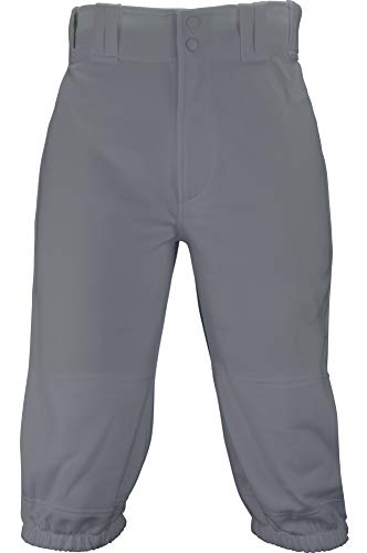 Marucci Sports -Youth Tapered Double-Knit Short Baseball Pant, Gray, Youth Medium