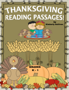 thanksgiving passages reading comprehension