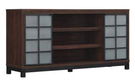 Twin Star Home 55" Uptown Uptown Loft TV Stand for Up to 60" TV - Saw Cut Espresso, TC55-6490-PD01