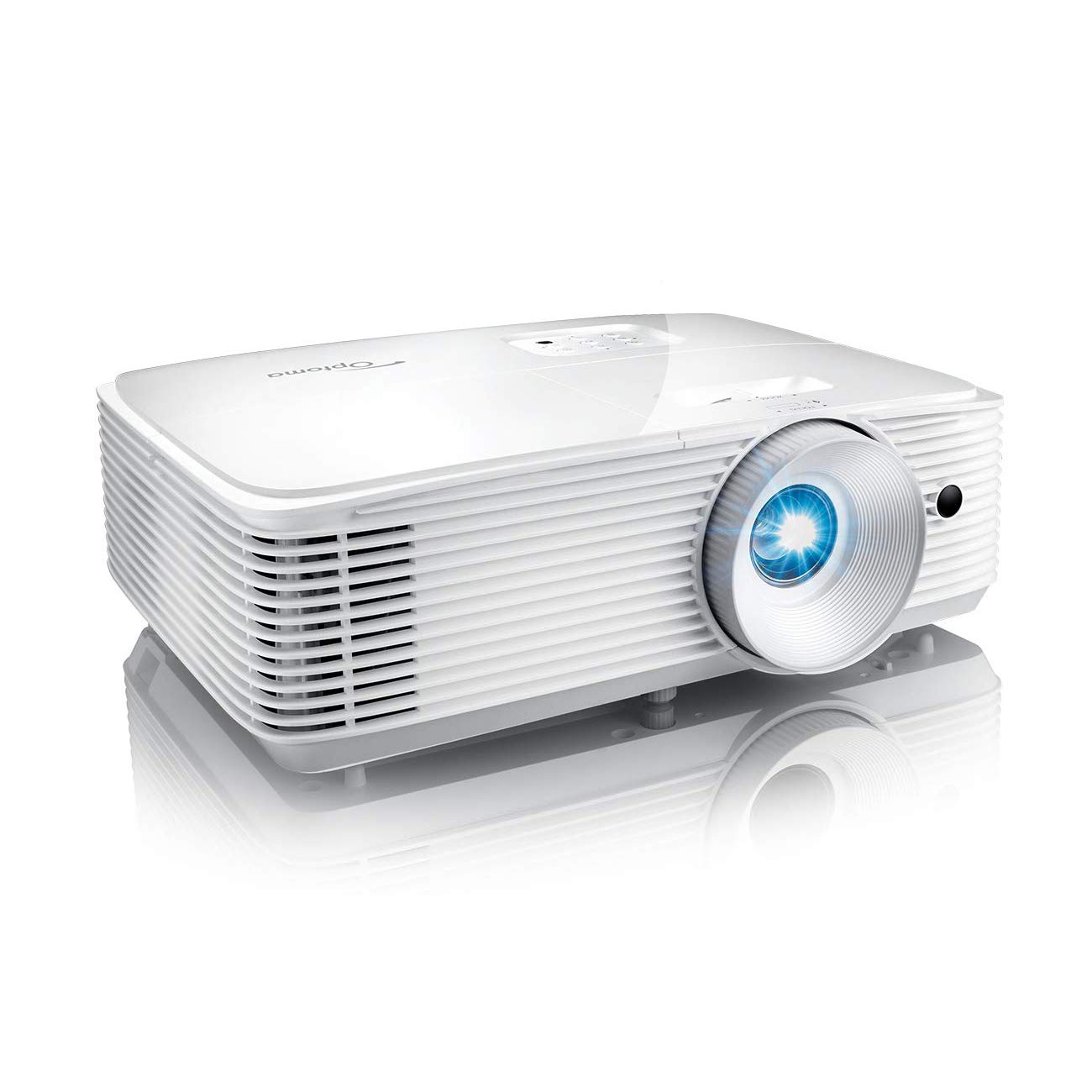 Optoma SH360 Affordable Home Projector | Indoor or Outdoor Movies, Up to 300" | 480p Ready | Bright 3600 Lumens | Compatible with Fire Stick, Roku & More | Integrated Speaker | Up to 15,000hr Lamp