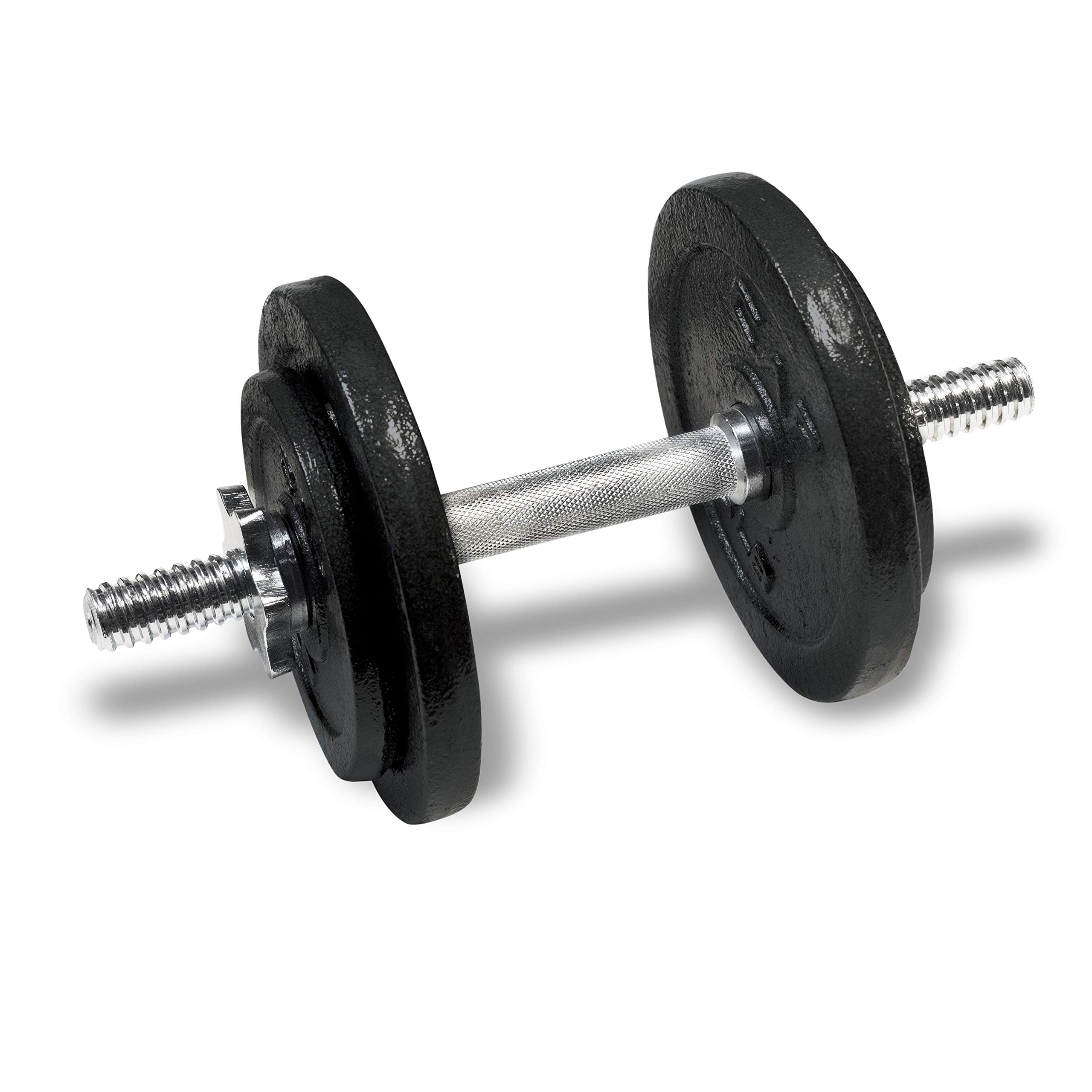 CAP Barbell Standard Adjustable Dumbbell, 25 Pounds, Chrome (RSW2-025T)