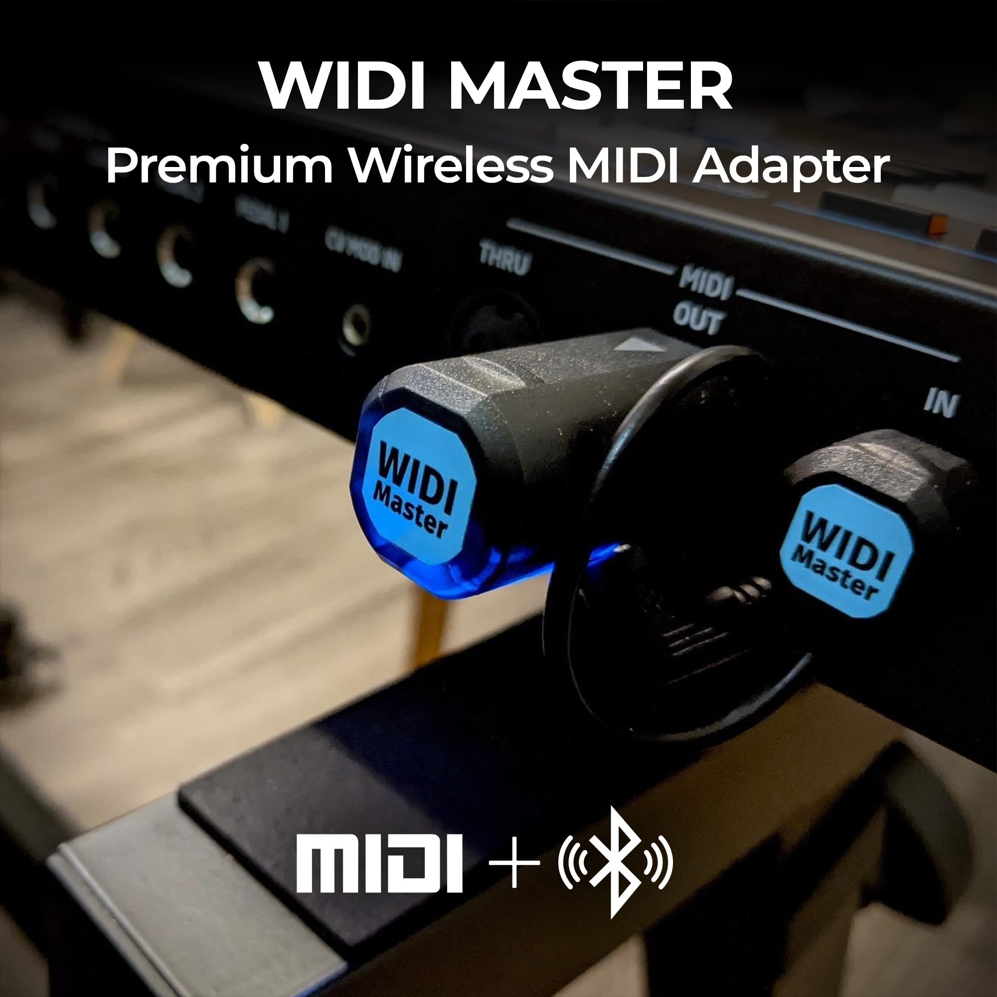 CME WIDI Master - Wireless MIDI Bluetooth 5 MIDI DIN 5 Adapter - Ultra Low Latency - MIDI Split/Merge - Synthesizer EWI Keytar Pedalboard Digital Piano Keyboard to MIDI, macOS, iOS, Android, Win