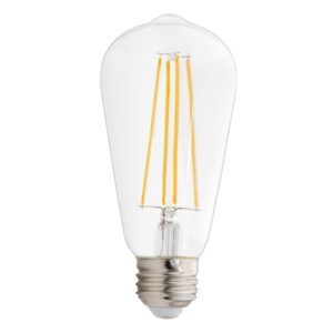 Maxxima ST19 LED Filament Light Bulb 800 Lumens 60 Watt Equivalent 2700K Warm White 7 Watt Edison Bulb (6 Pack)