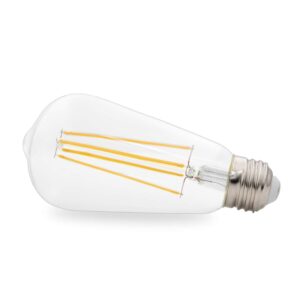 Maxxima ST19 LED Filament Light Bulb 800 Lumens 60 Watt Equivalent 2700K Warm White 7 Watt Edison Bulb (6 Pack)