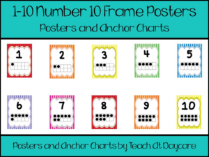 printable number 10 frames posters