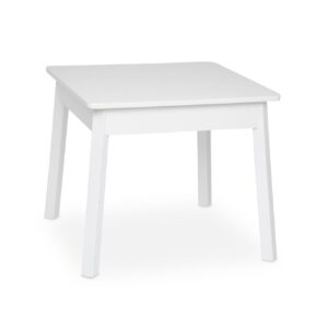 melissa & doug wooden square table (white) - kids table, children's furniture, play table for kids crafts, kids activity table